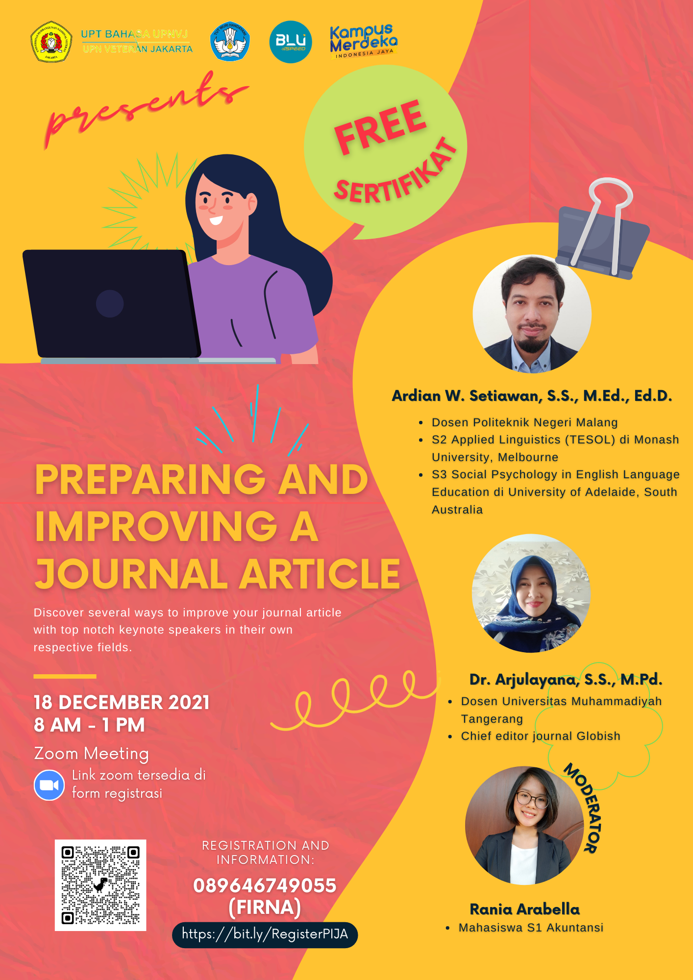 WORKSHOP PREPARING AND IMPROVING A JOURNAL ARTICLE - Universitas ...