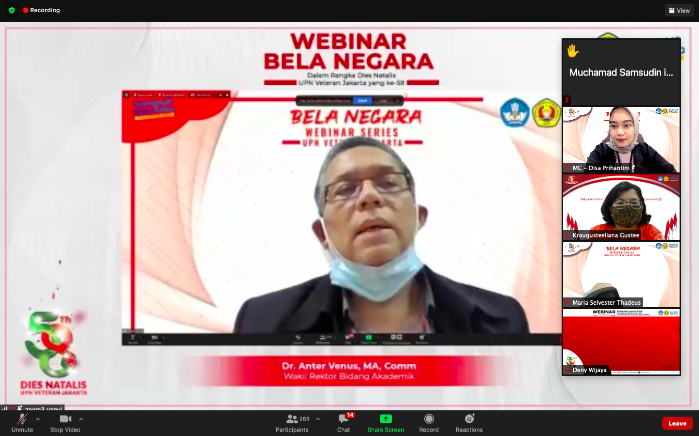 Anter Venus Berbicara Mengenai Kegelisahan UPNVJ Terkait Hiruk Pikuk ...